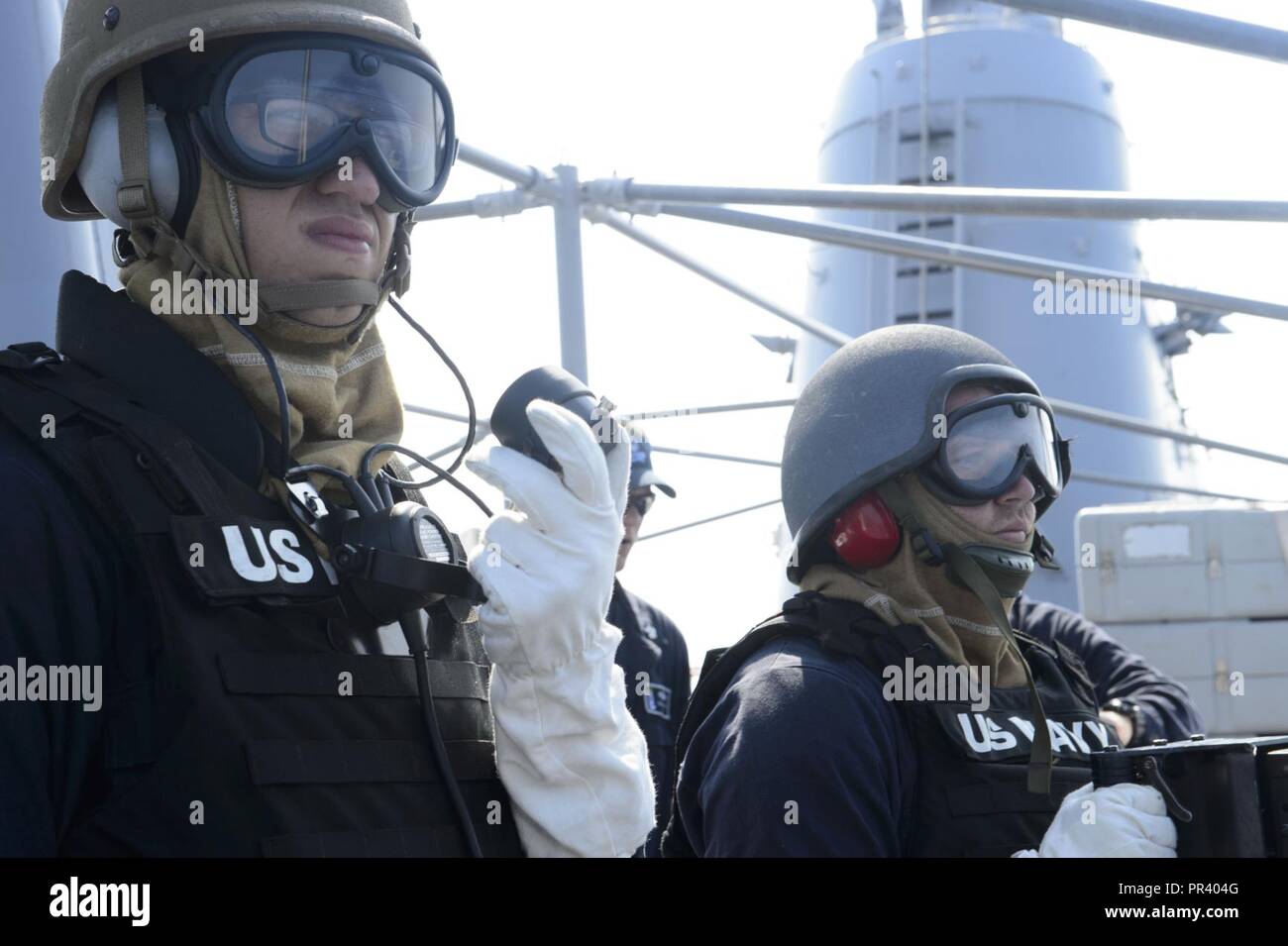 SEA OF JAPAN (July 31, 2017) — Sailors assigned to the Avenger-class ...