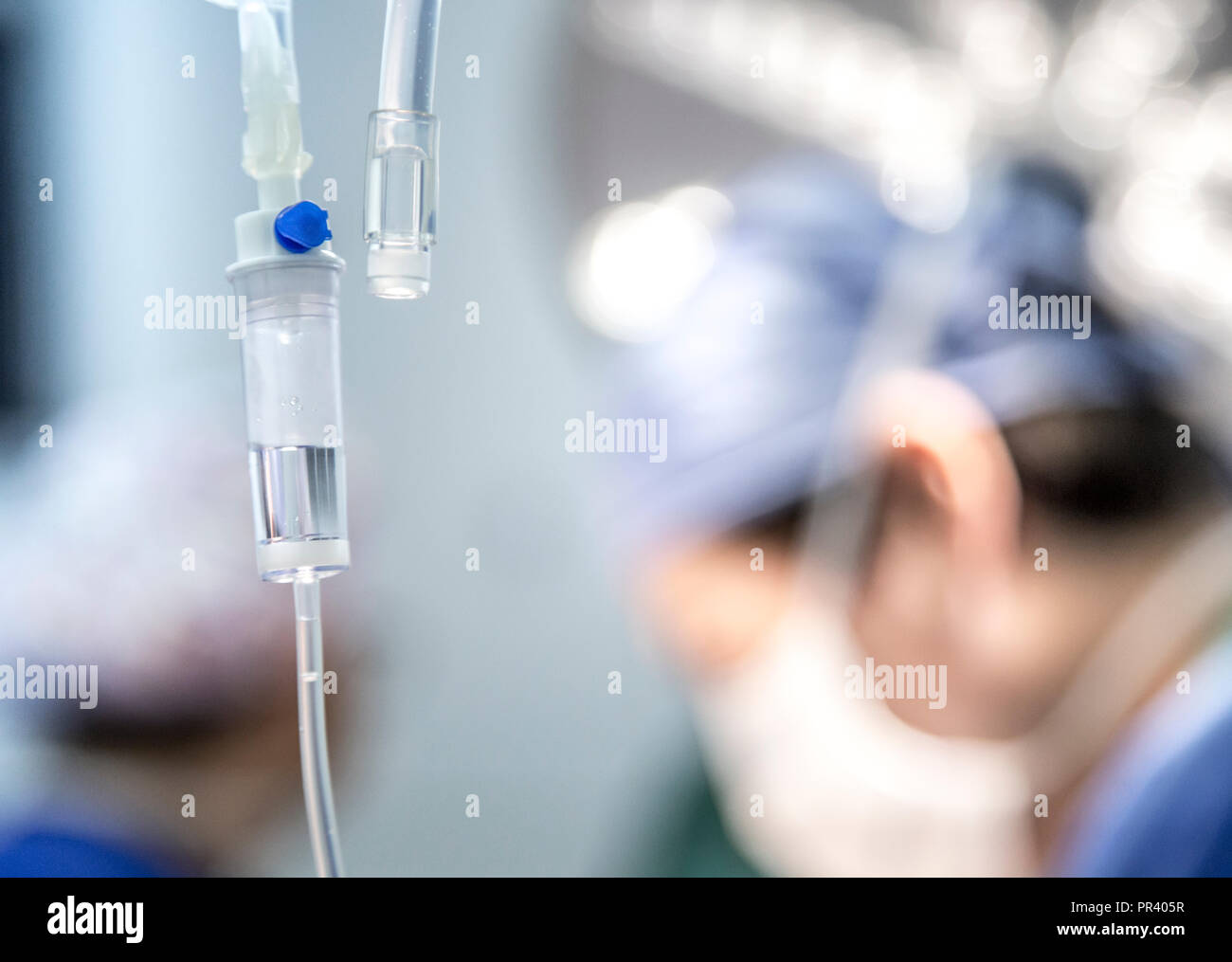 Surgical saline solution medical Stock Photo - Alamy