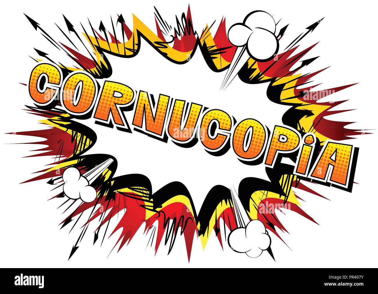Cornucopia - Vector illustrated comic book style phrase Stock Vector ...