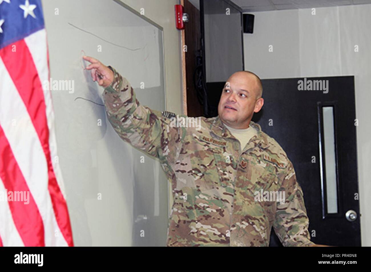 Tech Sgt. David Fulkerson, 20th Fighter Wing, U.S. Air Force, teaches a ...