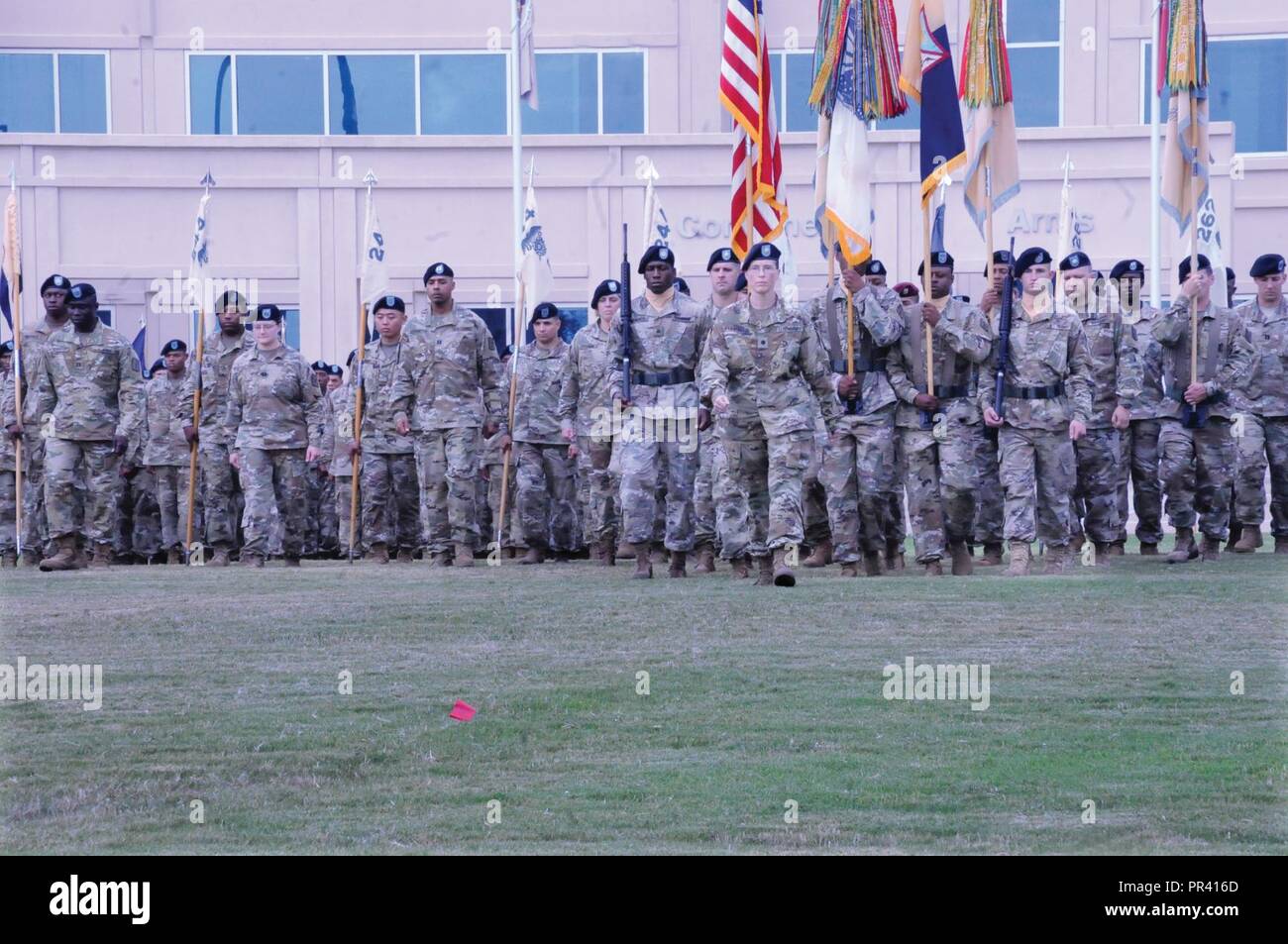 Lt. Col. Kimberly Furhman, commander of troops, leads the brigade ...