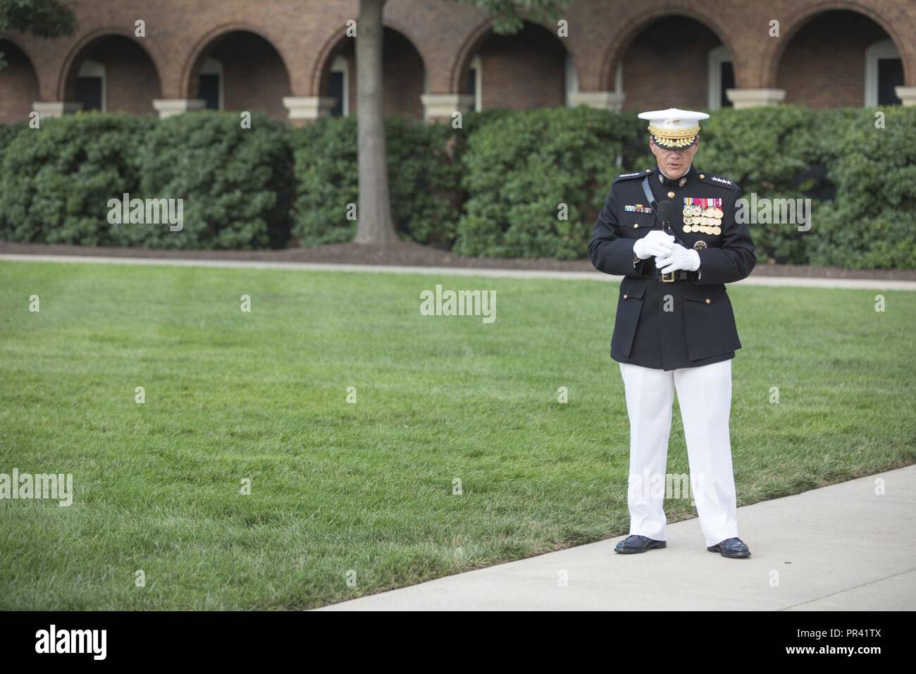 Commandant of the Marine Corps Robert B. Neller gives remarks during ...