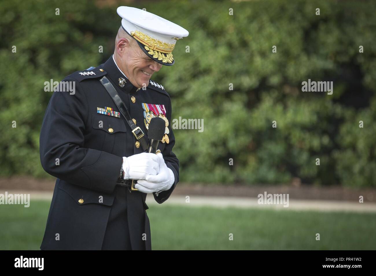 Commandant of the Marine Corps Robert B. Neller gives remarks during ...