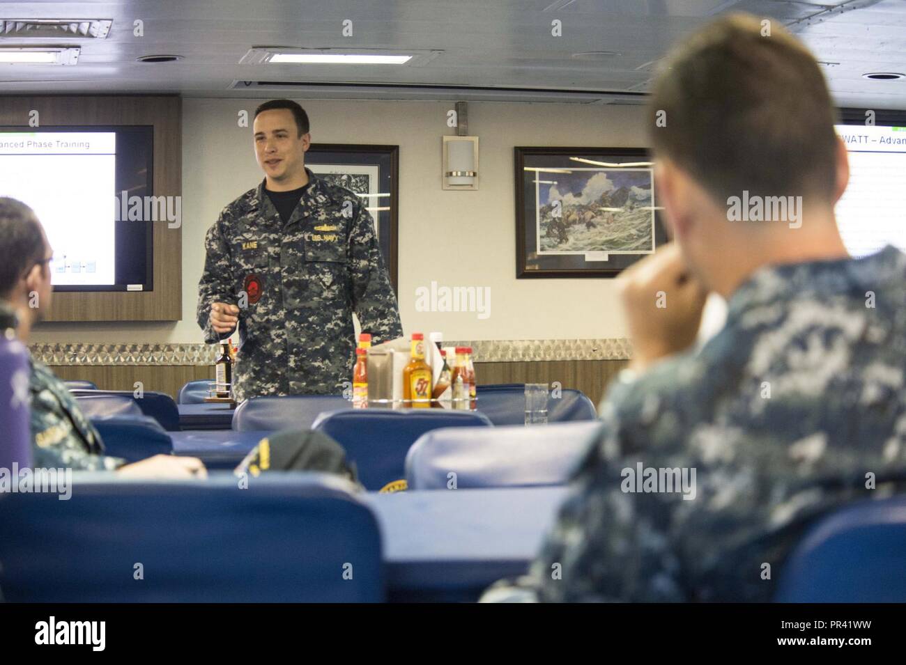 DIEGO (July 27, 2017) Lt. Jerry Kane, a Warfare Tactics Instructor (WTI ...