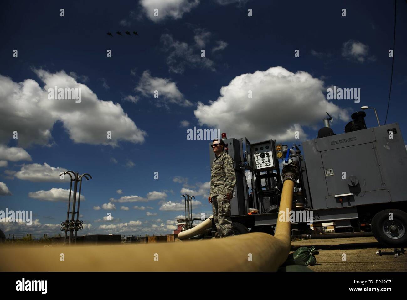 Senior Airman Zach Schreiner, 52nd Logistic Readiness Squadron fuels ...