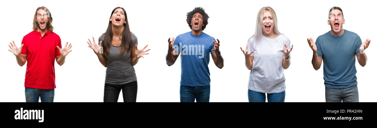 Composition of african american, hispanic and caucasian group of people ...