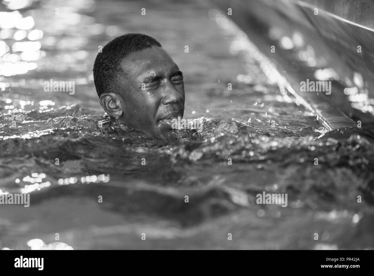 Army swimming pool Black and White Stock Photos & Images - Alamy