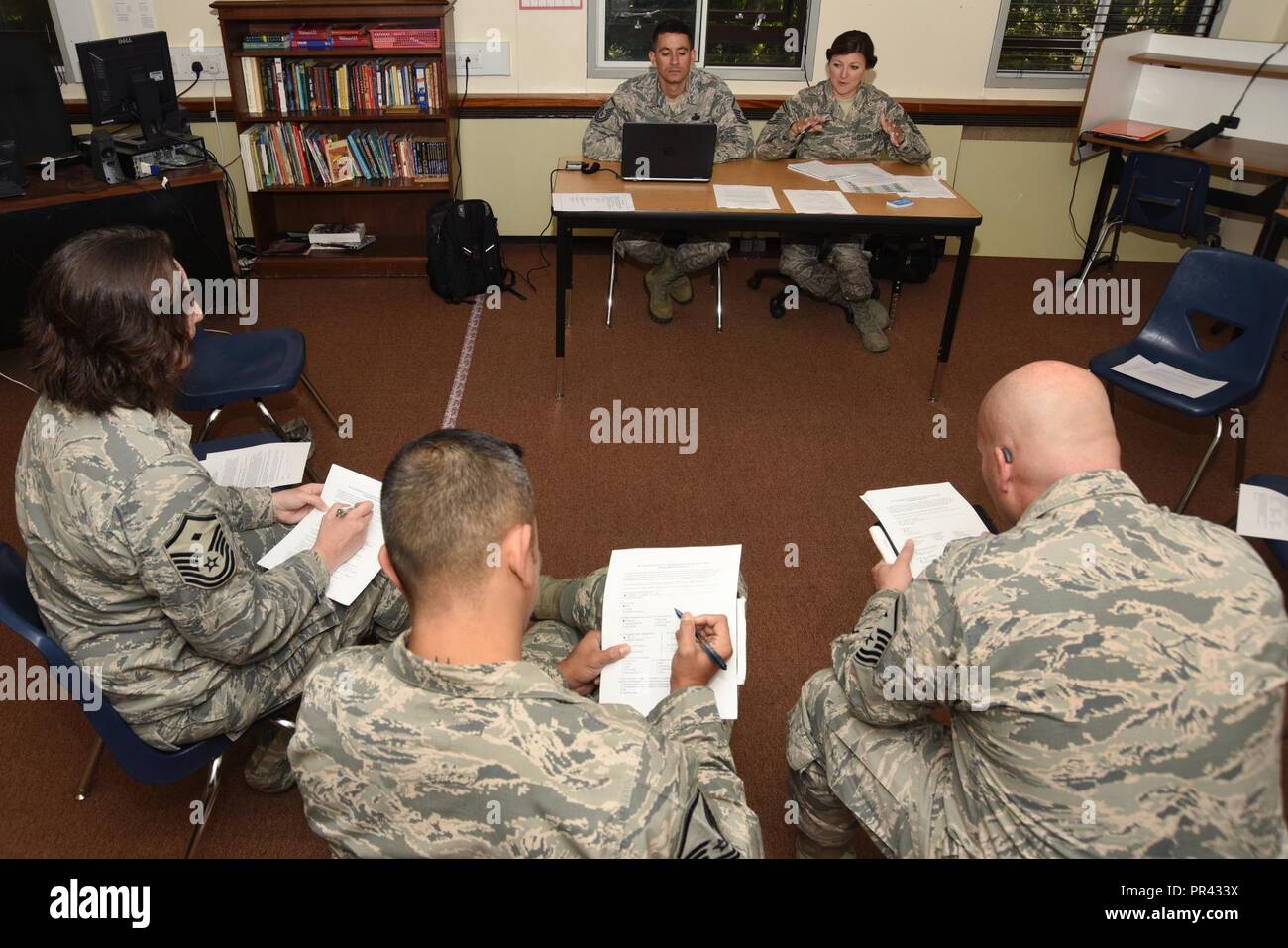 48th Fighter Wing first sergeants participate in a small-group ...