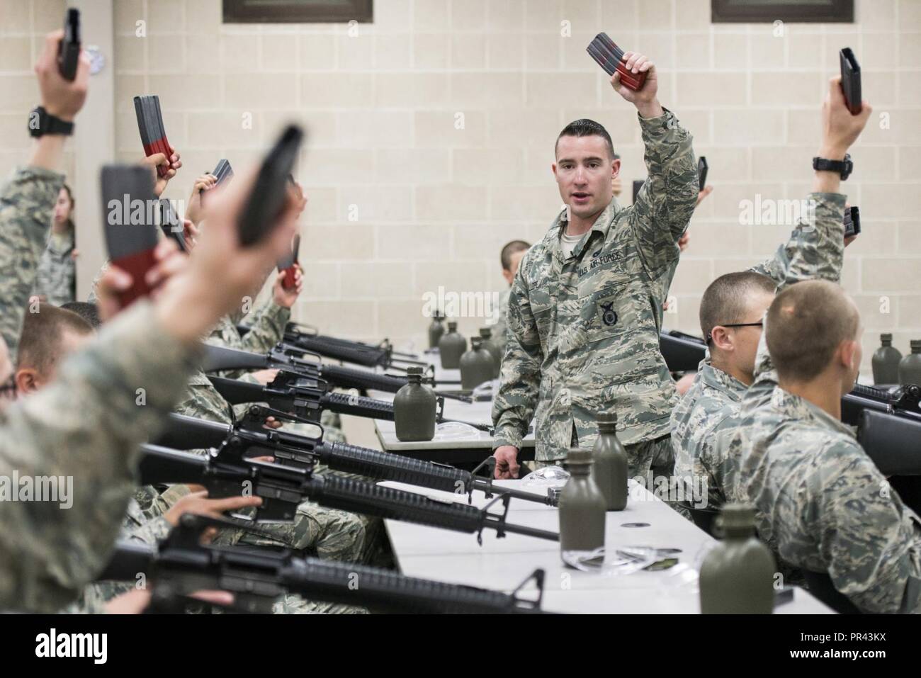Senior Airman Robert Allore, 37th Training Support Squadron combat arms ...