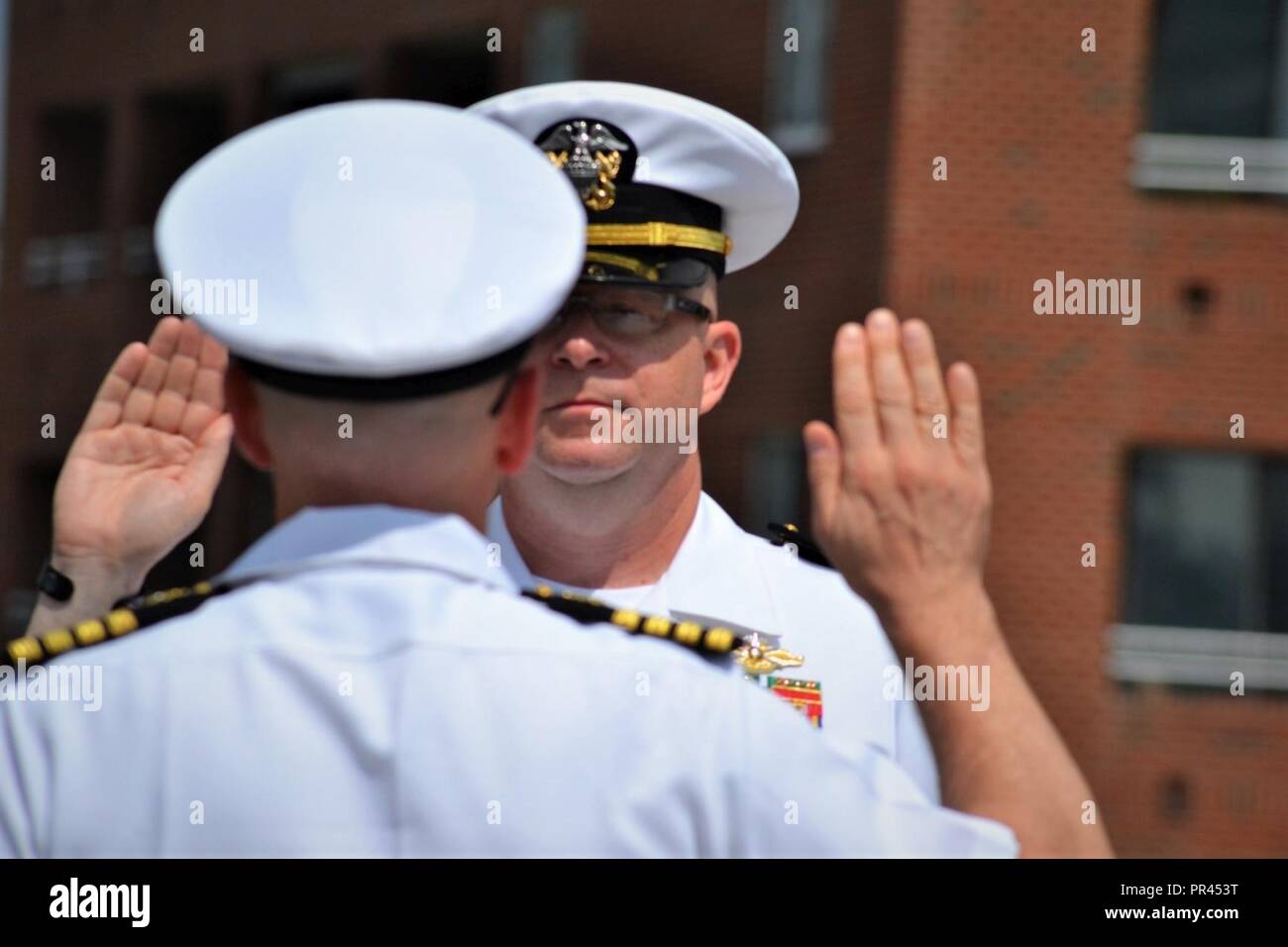 Lieutenant Commander Brian Ellis, USN, was promoted to the rank of ...