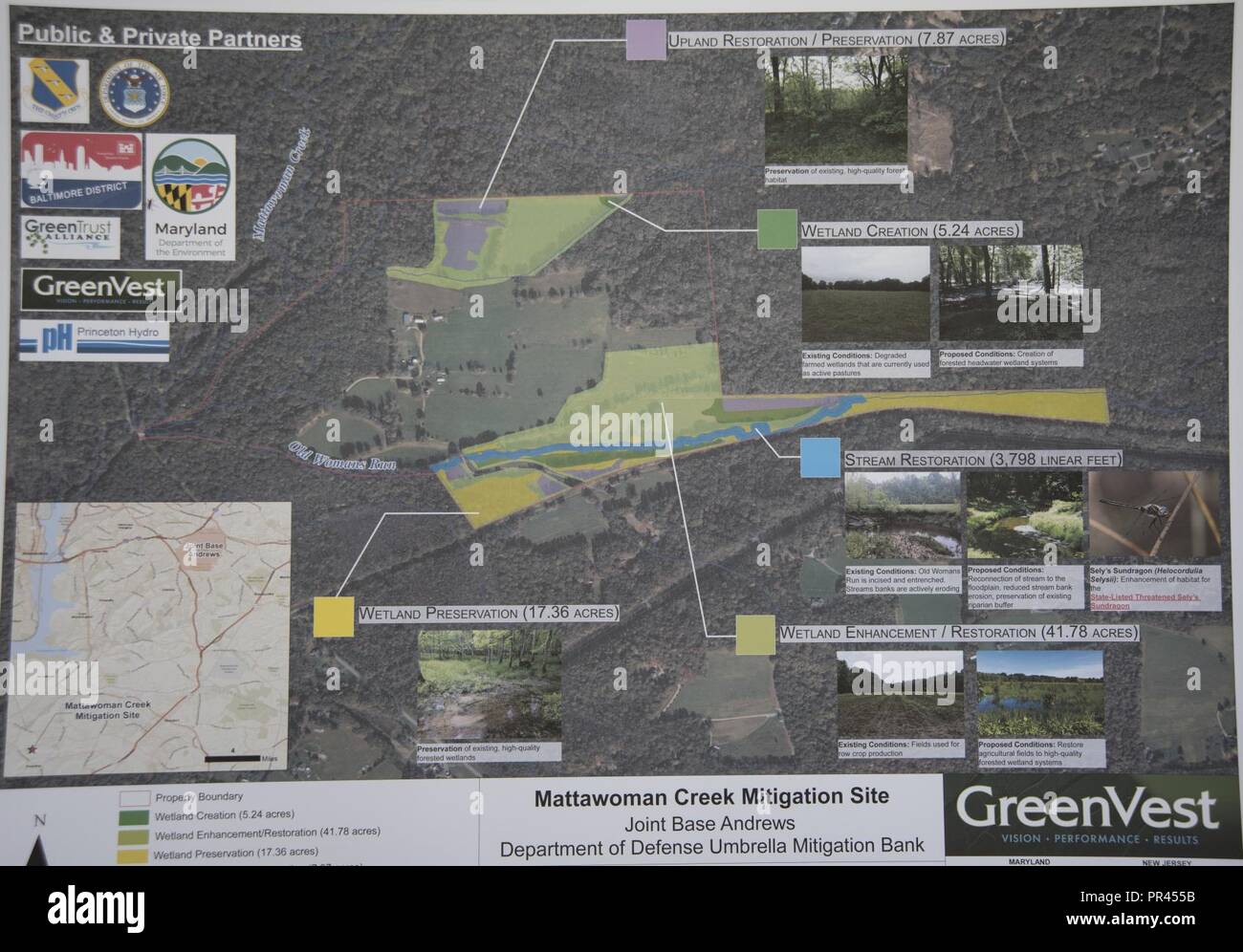 A map of the first wetlands mitigation banking instrument for the ...