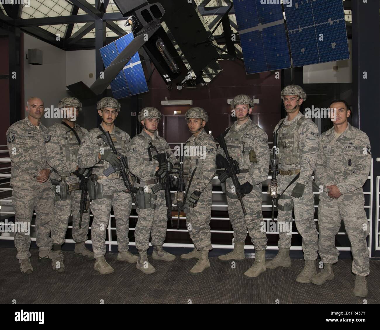 The Air Force Space Command Defender Challenge team takes a break from ...