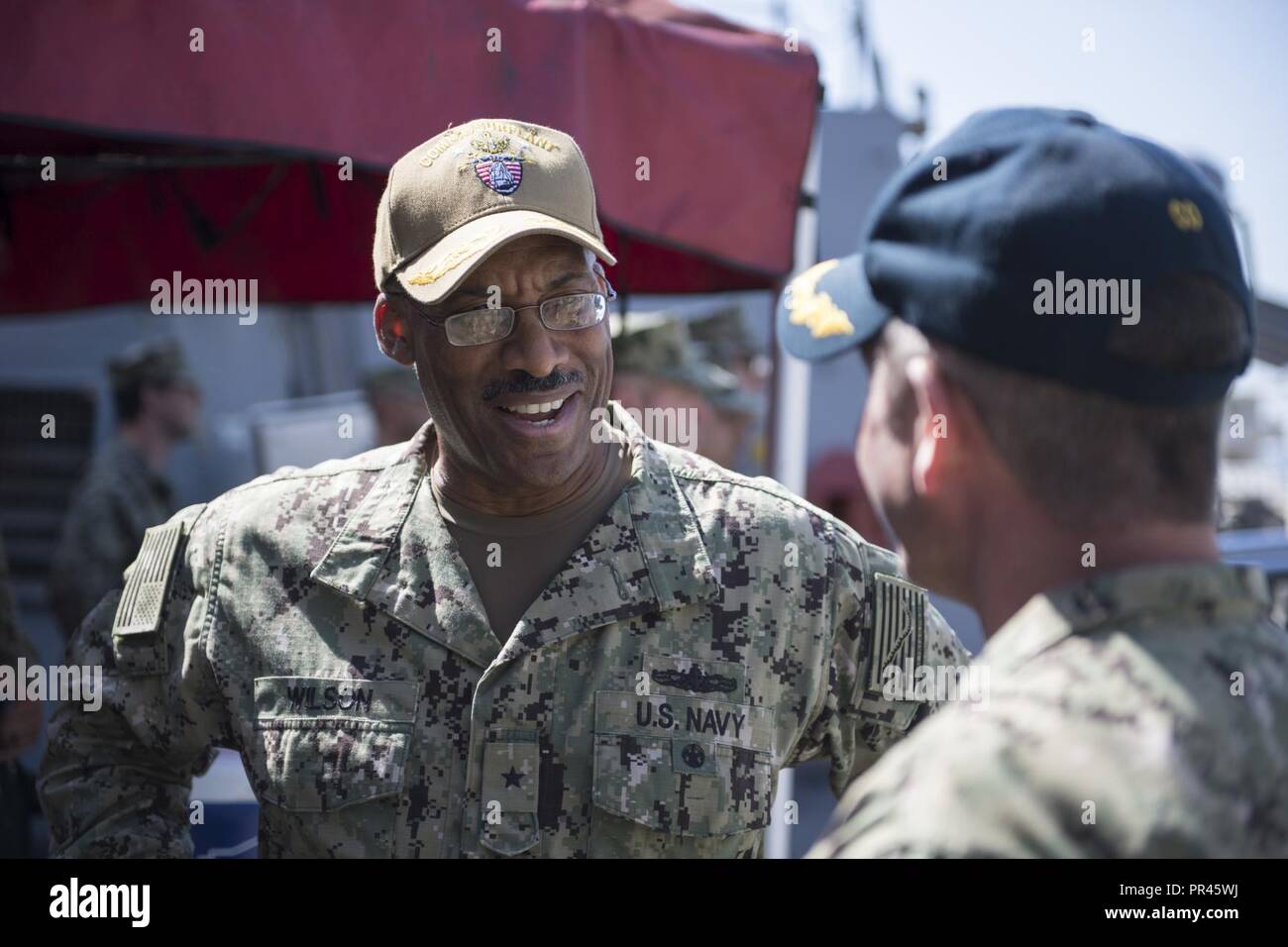 (Sept. 5, 2018) Cmdr. Christopher J. Schwarz, commanding officer of the ...