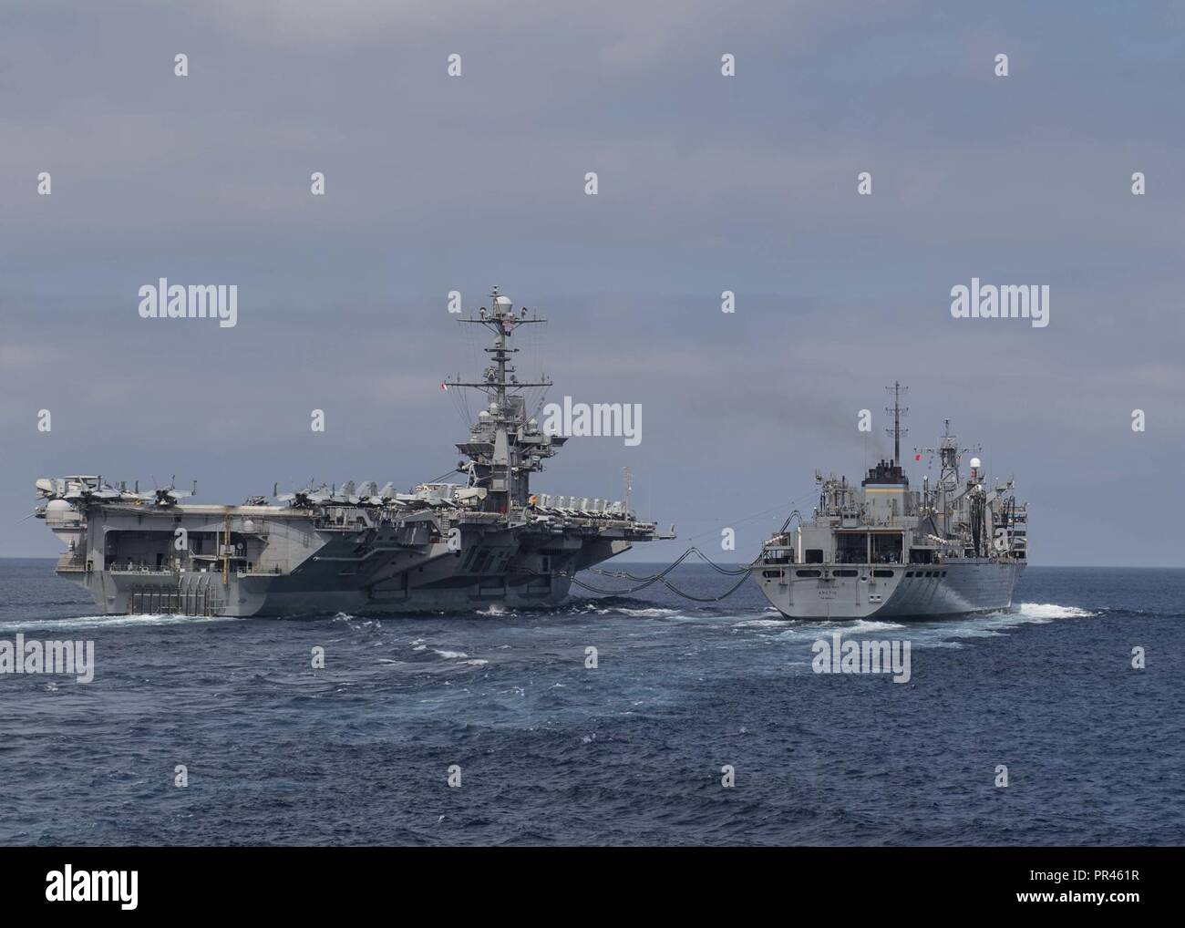 ATLANTIC OCEAN (Sept. 5, 2018) The Nimitz-class aircraft carrier USS ...