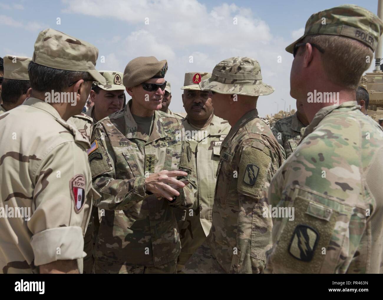Army General Joseph Votel, CENTCOM Commander, and Egyptian senior ...