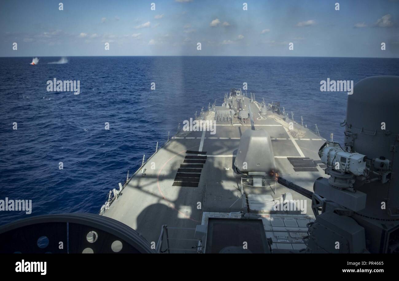 SEA (Sept. 9, 2018) The Arleigh Burke-class guided-missile destroyer ...