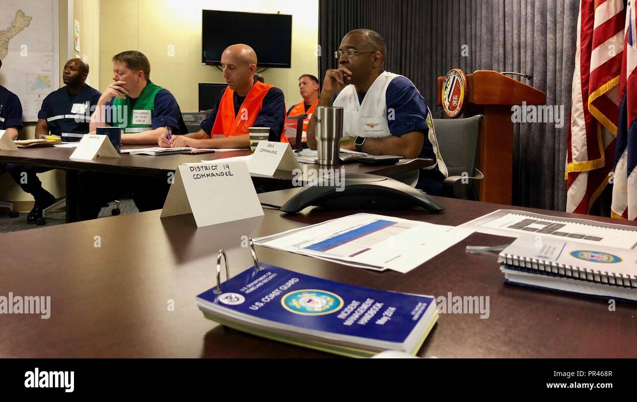 Capt. Prince Neal, chief of planning Coast Guard 14th District, serves ...