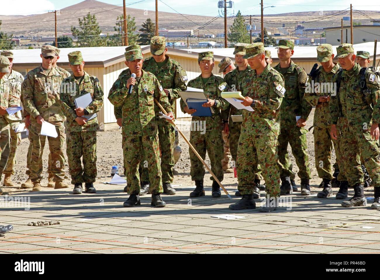 Capt. Kazushi Hayashi, commander of 3rd company, 1st Infantry Regiment ...