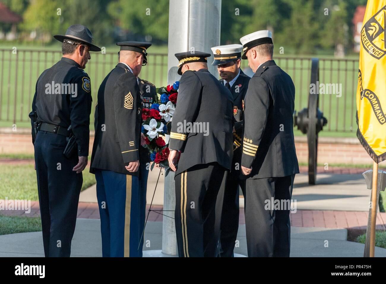 Police Chief Richard Anderson, Command Sgt. Maj. Kenneth J. Krause, Jr ...