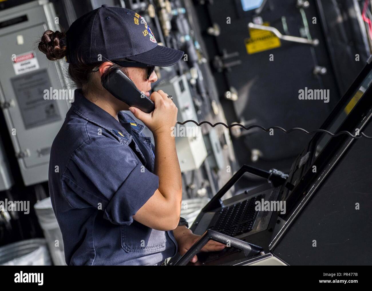 GULF OF ADEN (Sept. 11, 2018) Ensign Sharon Ferracci, from Suffolk, Va ...