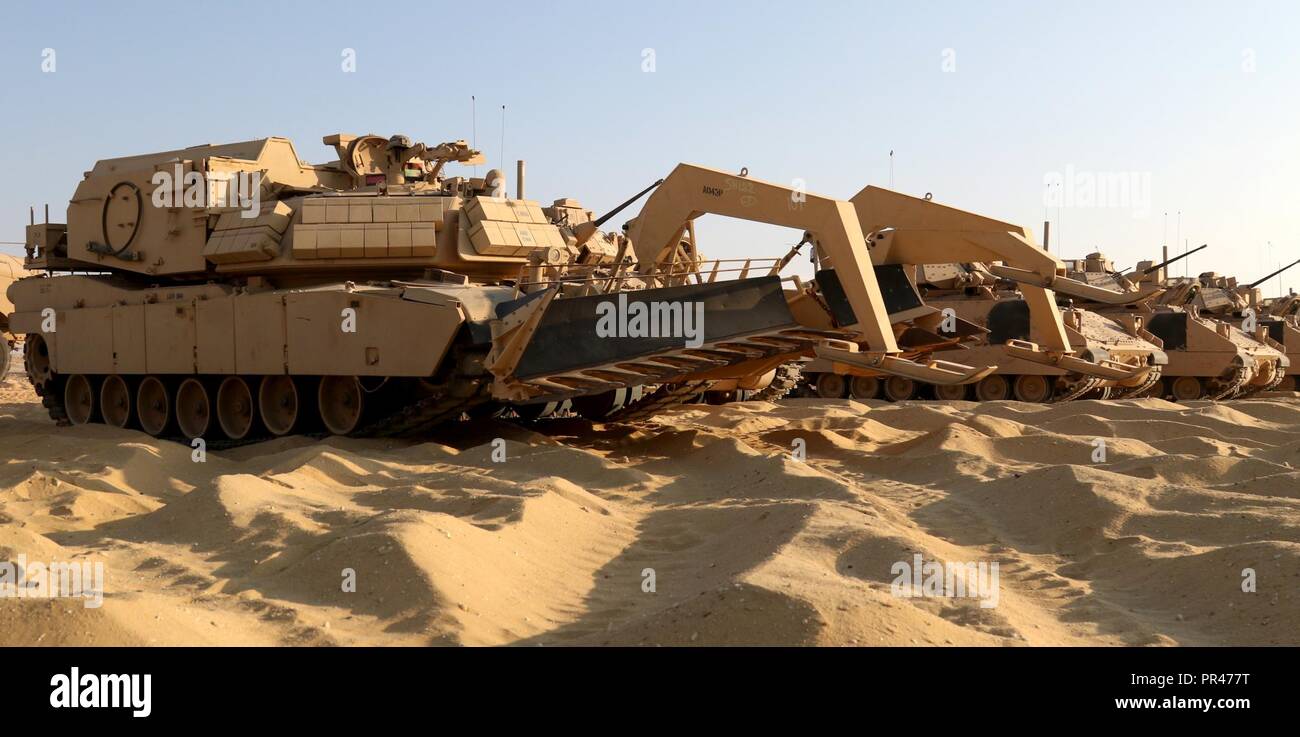 MOHAMED NAGUIB MILITARY BASE, Egypt – Vehicles from the 1st Battalion ...