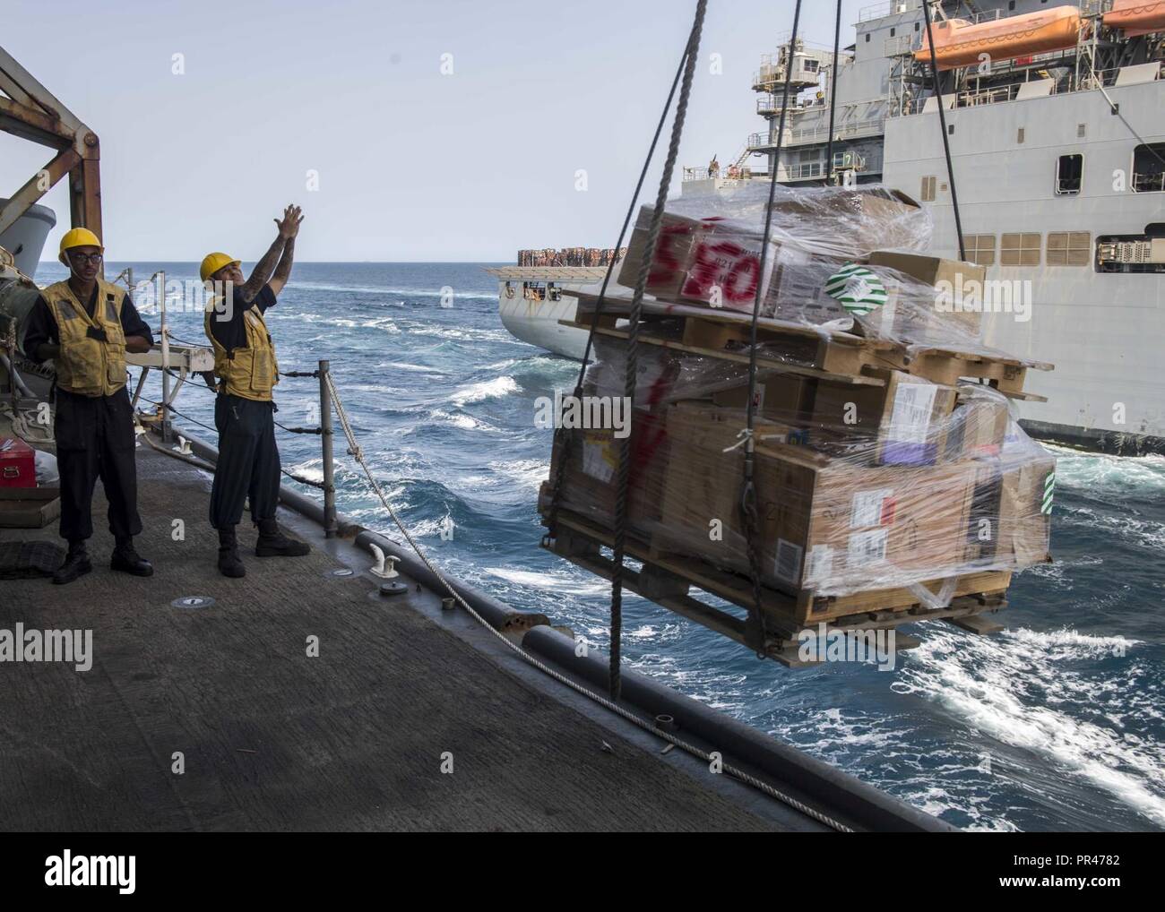 GULF OF ADEN (Sept. 11, 2018) Boatswain’s Mate 3rd Class Javen ...