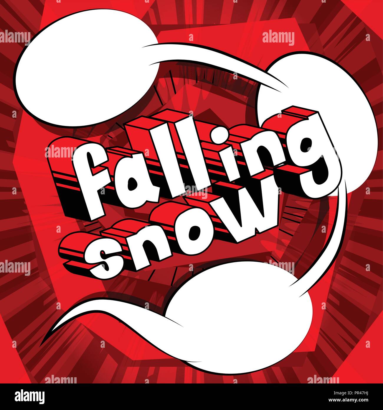 Falling Snow - Vector illustrated comic book style phrase Stock Vector ...