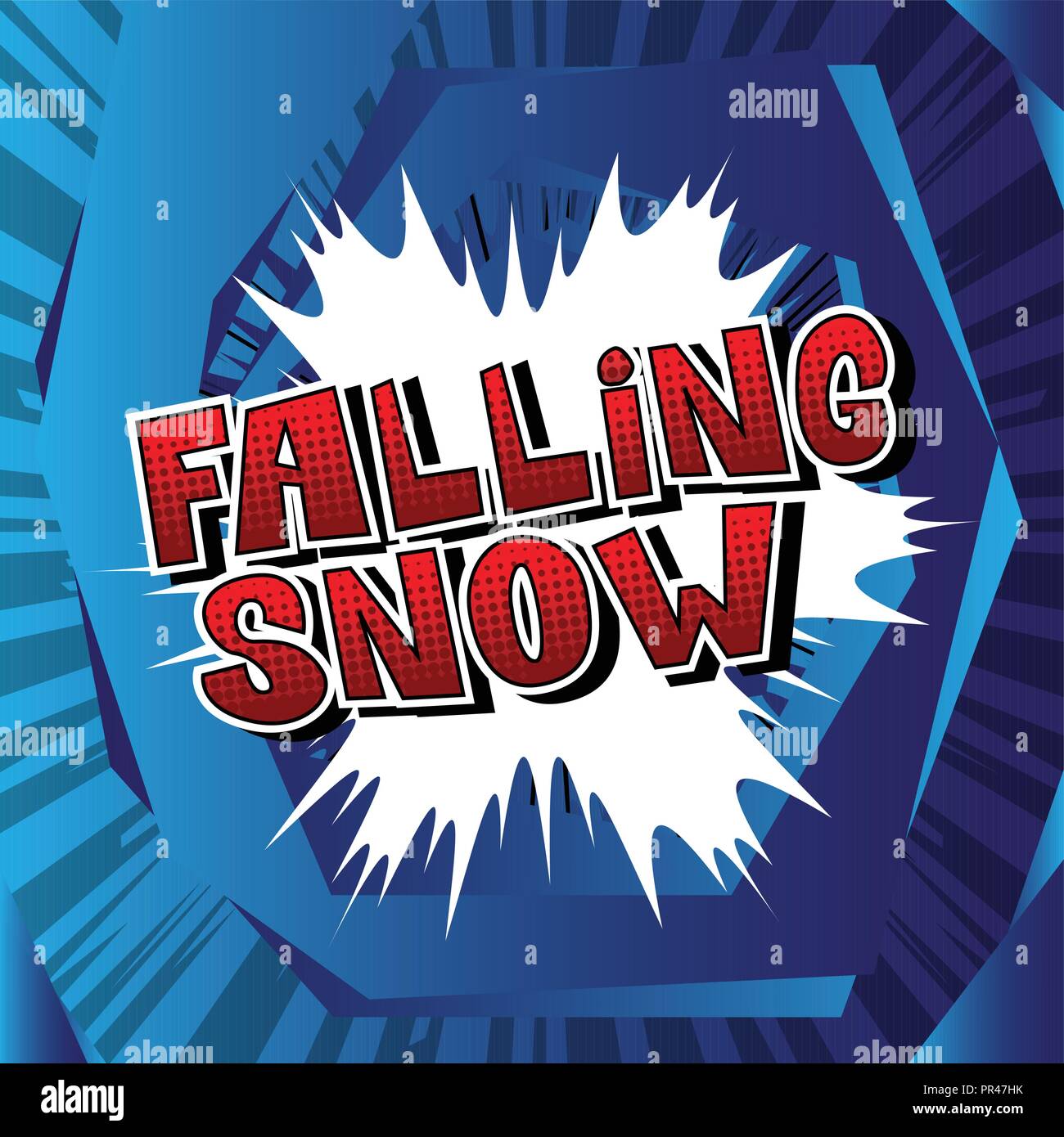 Falling Snow - Vector illustrated comic book style phrase Stock Vector ...
