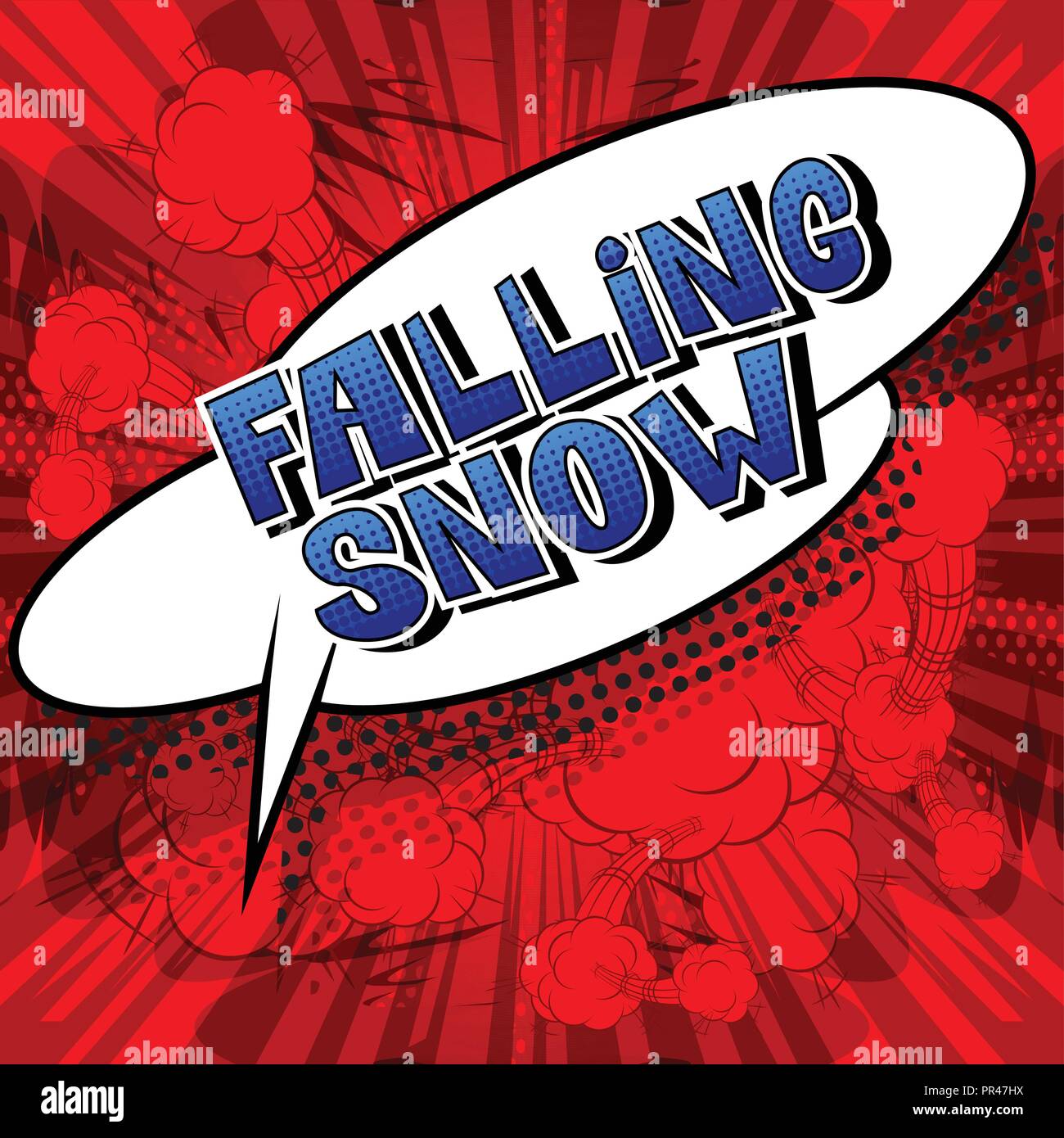 Falling Snow - Vector illustrated comic book style phrase Stock Vector ...