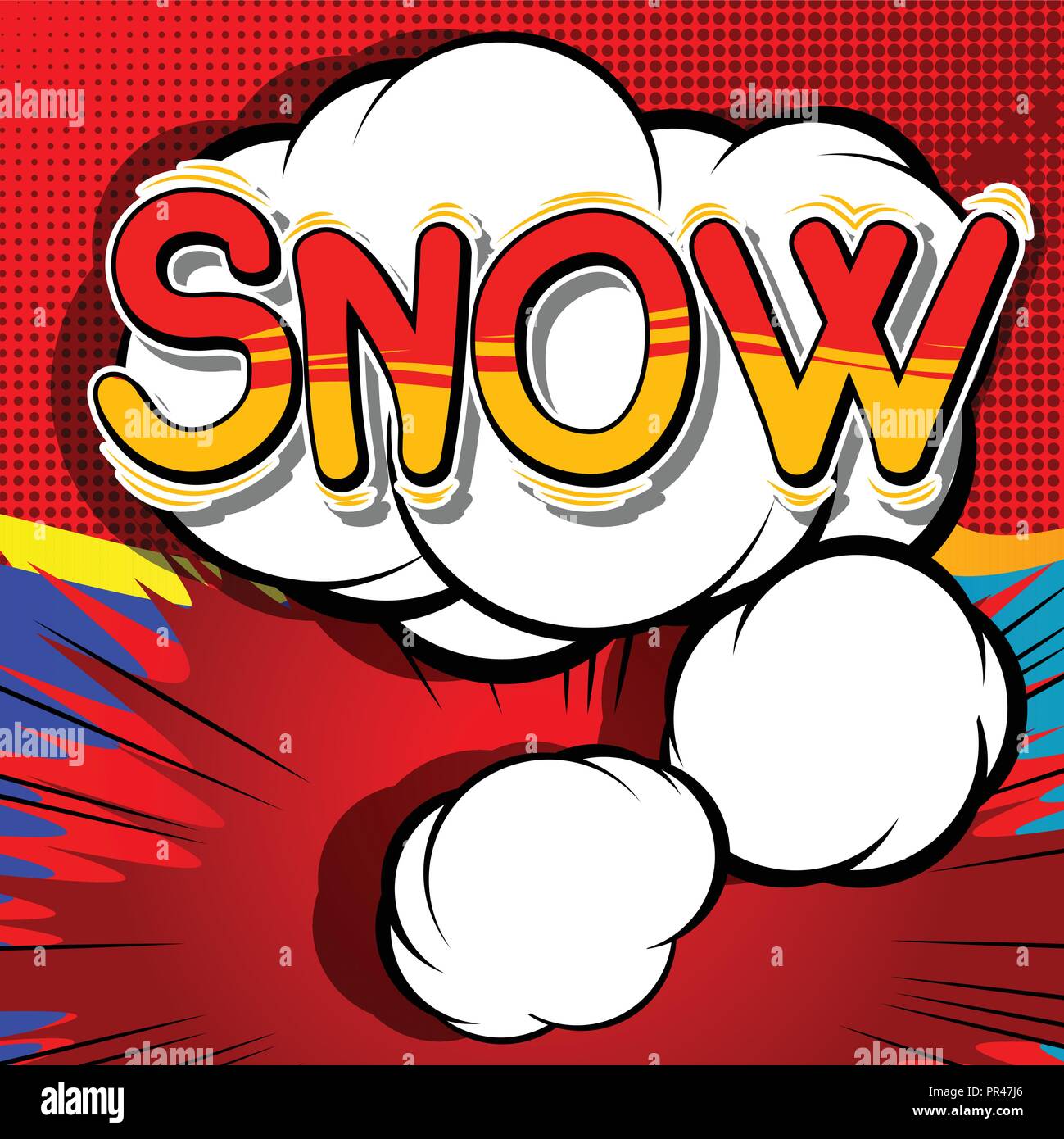 Snow - Vector illustrated comic book style phrase Stock Vector Image ...