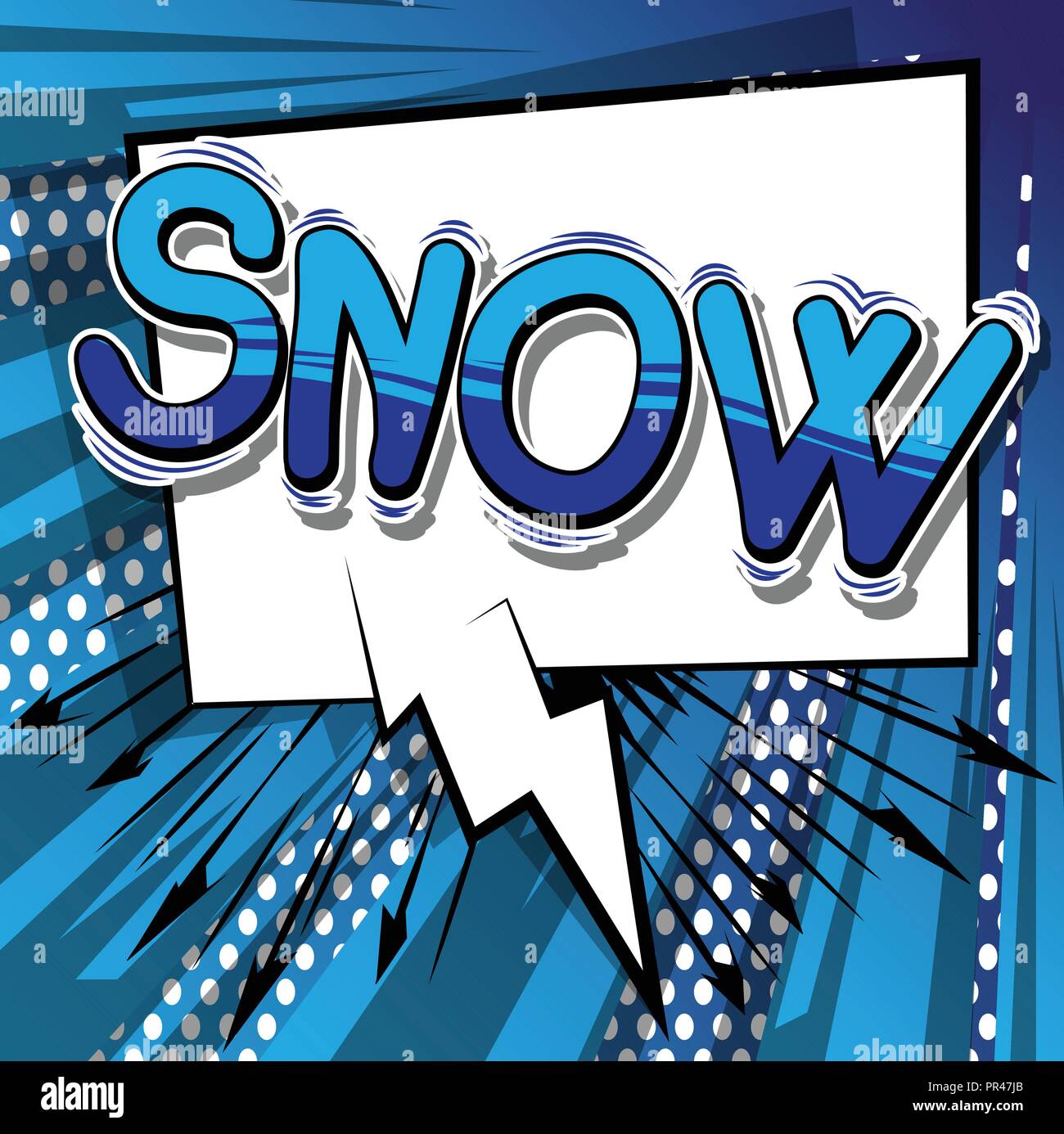 Snow - Vector illustrated comic book style phrase Stock Vector Image ...