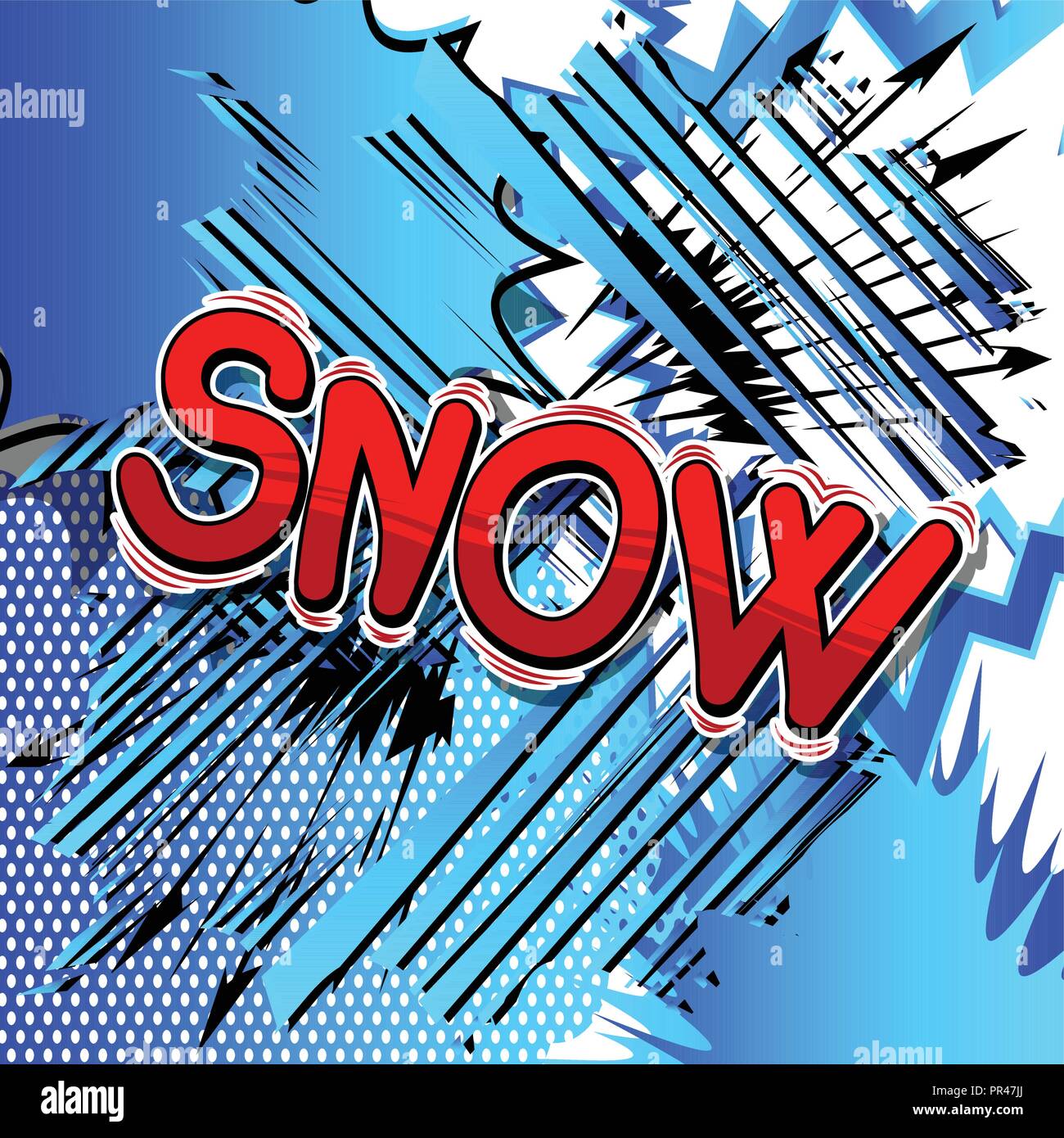 Snow - Vector illustrated comic book style phrase Stock Vector Image ...