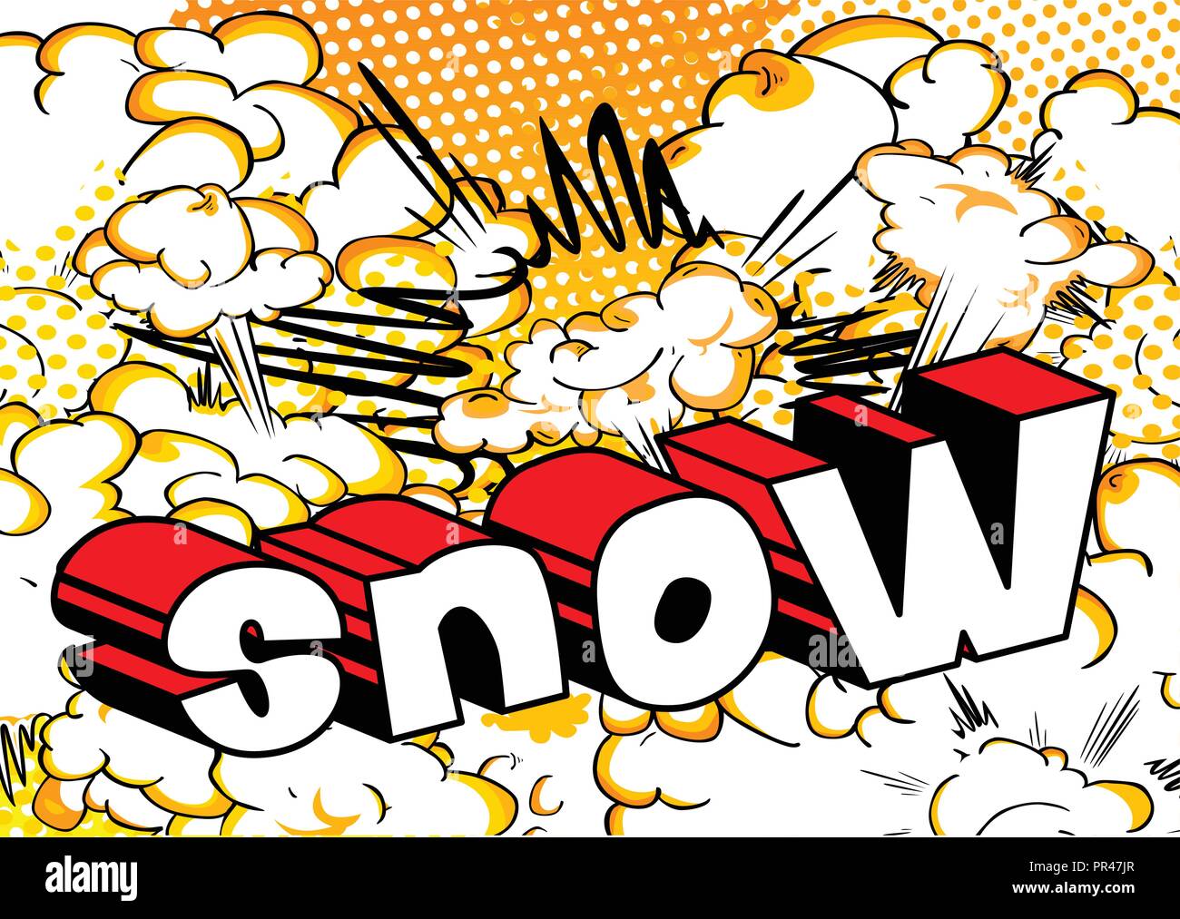 Snow - Vector illustrated comic book style phrase Stock Vector Image ...