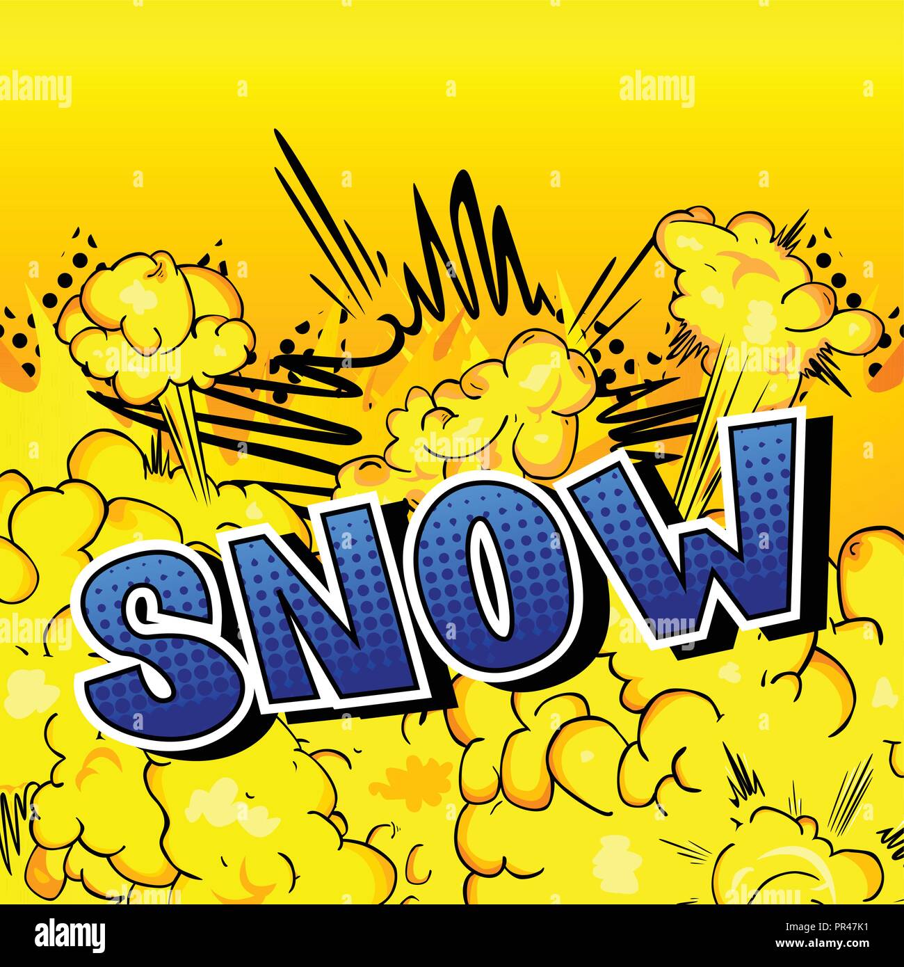 Snow - Vector illustrated comic book style phrase Stock Vector Image ...