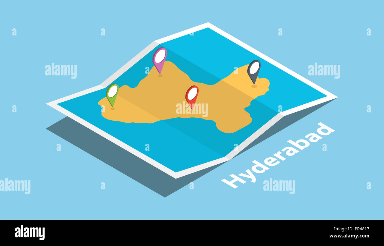 Hyderabad vector map hi-res stock photography and images - Alamy