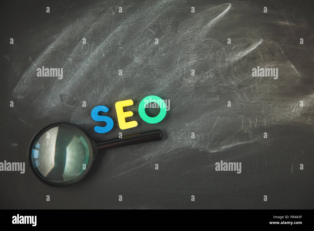 SEO Search engine optimization concept Color letters of SEO with ...