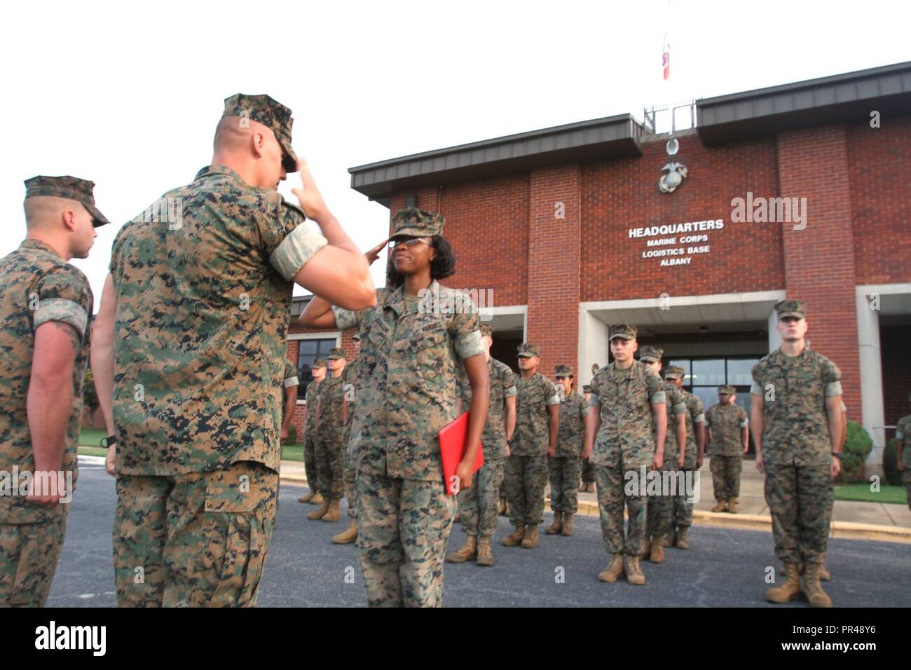 Two Marines aboard Marine Corps Logistics Base Albany were promoted to ...