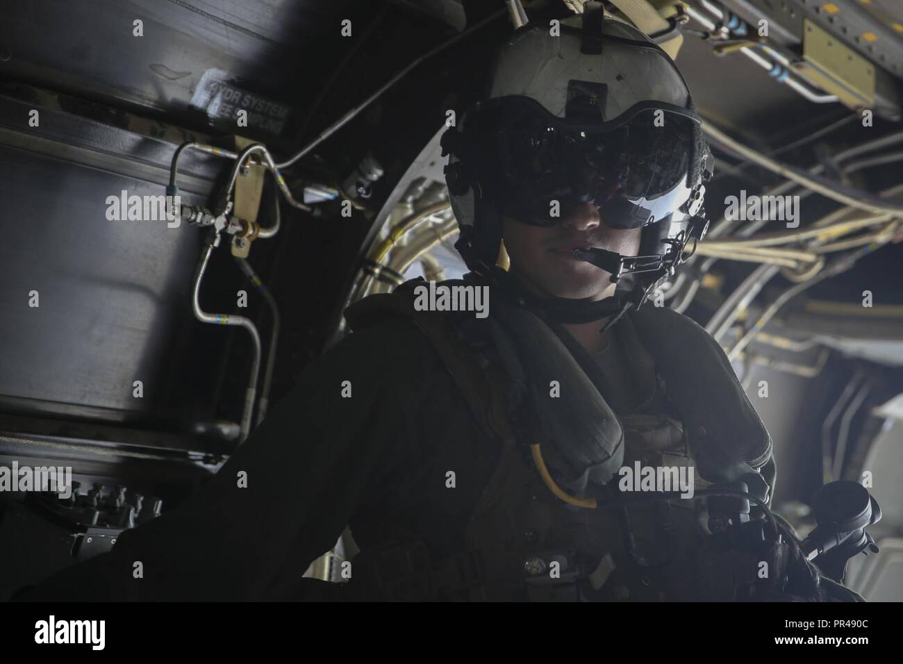 Sgt. Brandon Pacheco, a MV-22 crew chief with Marine Medium Tiltrotor ...