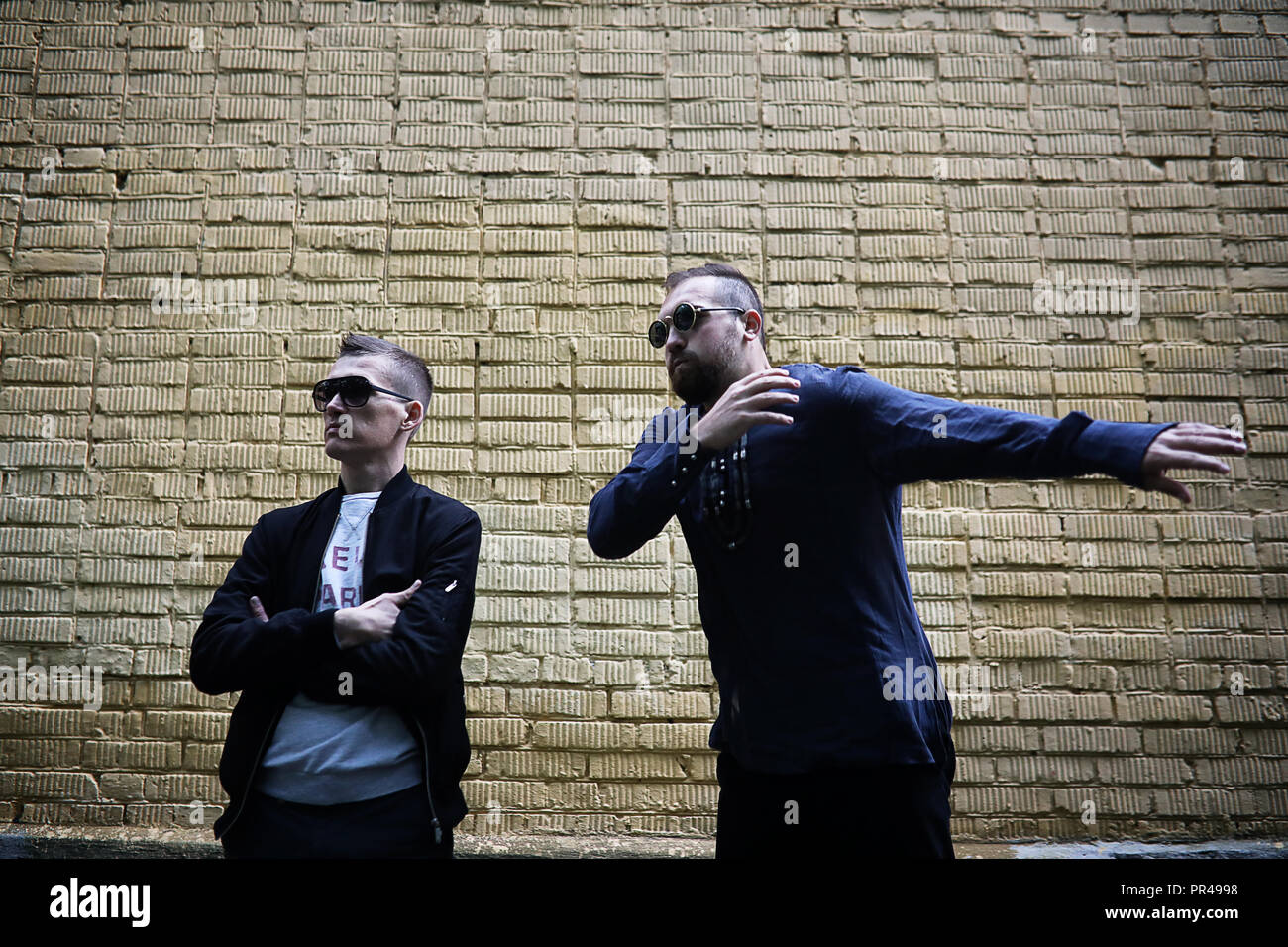 Two men in sunglasses Stock Photo - Alamy