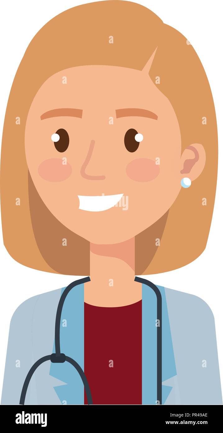 female doctor avatar character vector illustration design Stock Vector ...