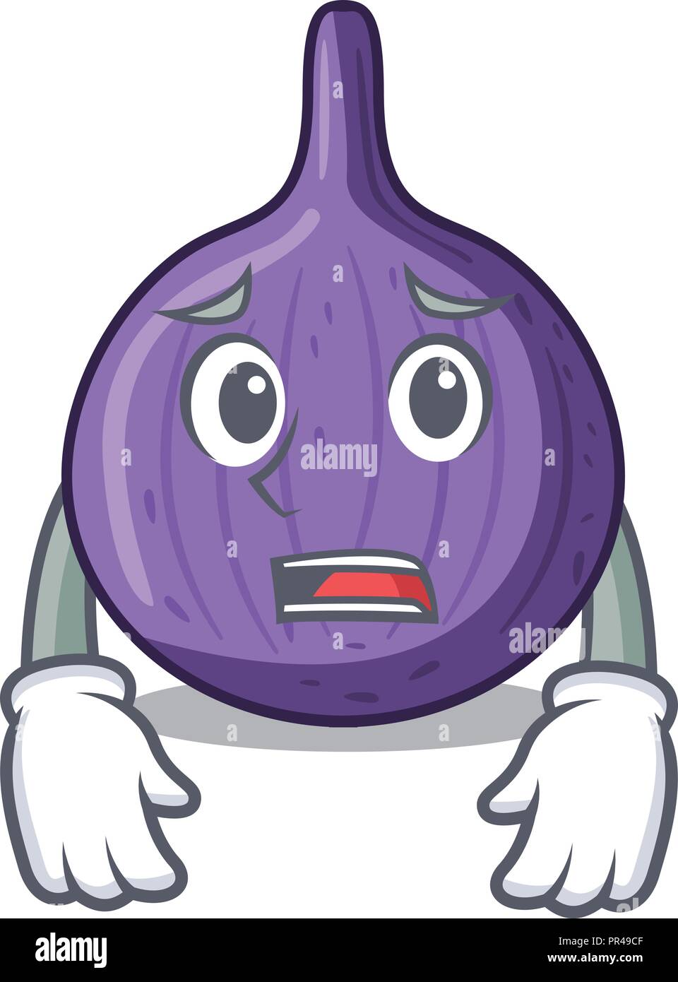Afraid fresh sweet figs on table cartoon vector illustration Stock ...