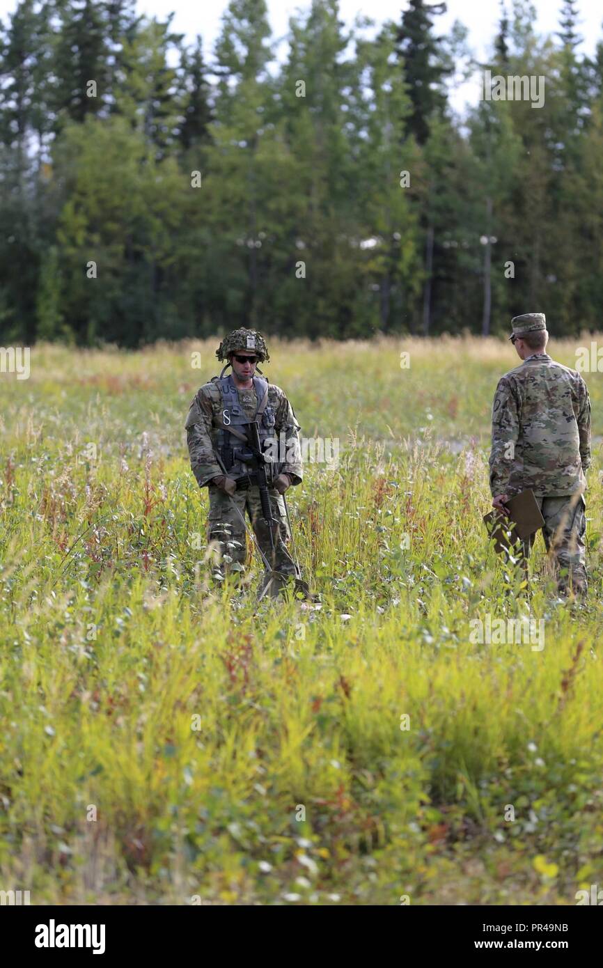 Alaska Army Guard Pfc. Garrett Ryan, A Company, 1st Battalion, 297th ...