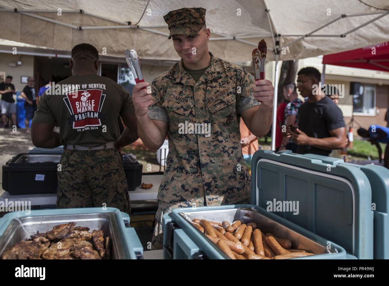 U.S. Marine Corps Cpl. Larry Hunter, an energy noncommissioned officer ...