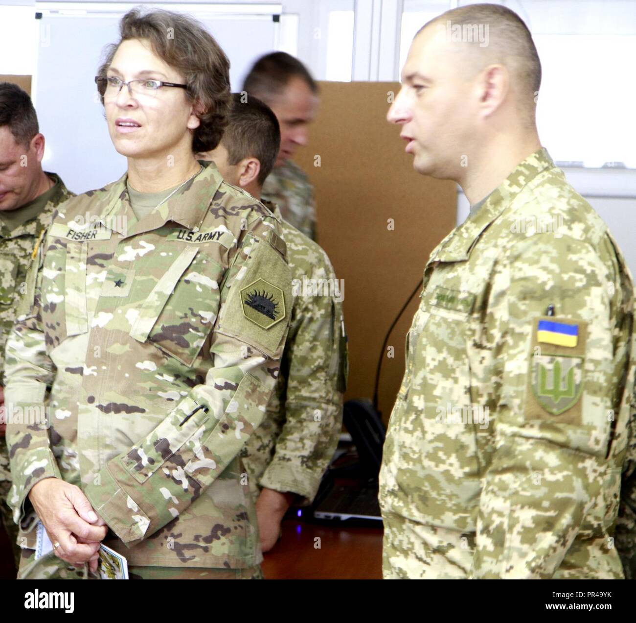U.S. Army Brig. Gen. Kelly Fisher (left), California Army National ...