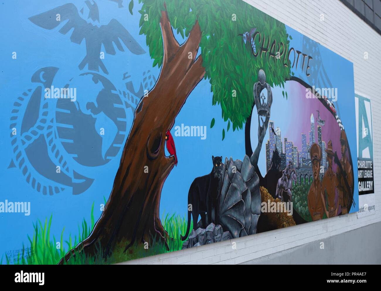 The Marine Week Charlotte mural is unveiled the Mural at Charlotte Art ...