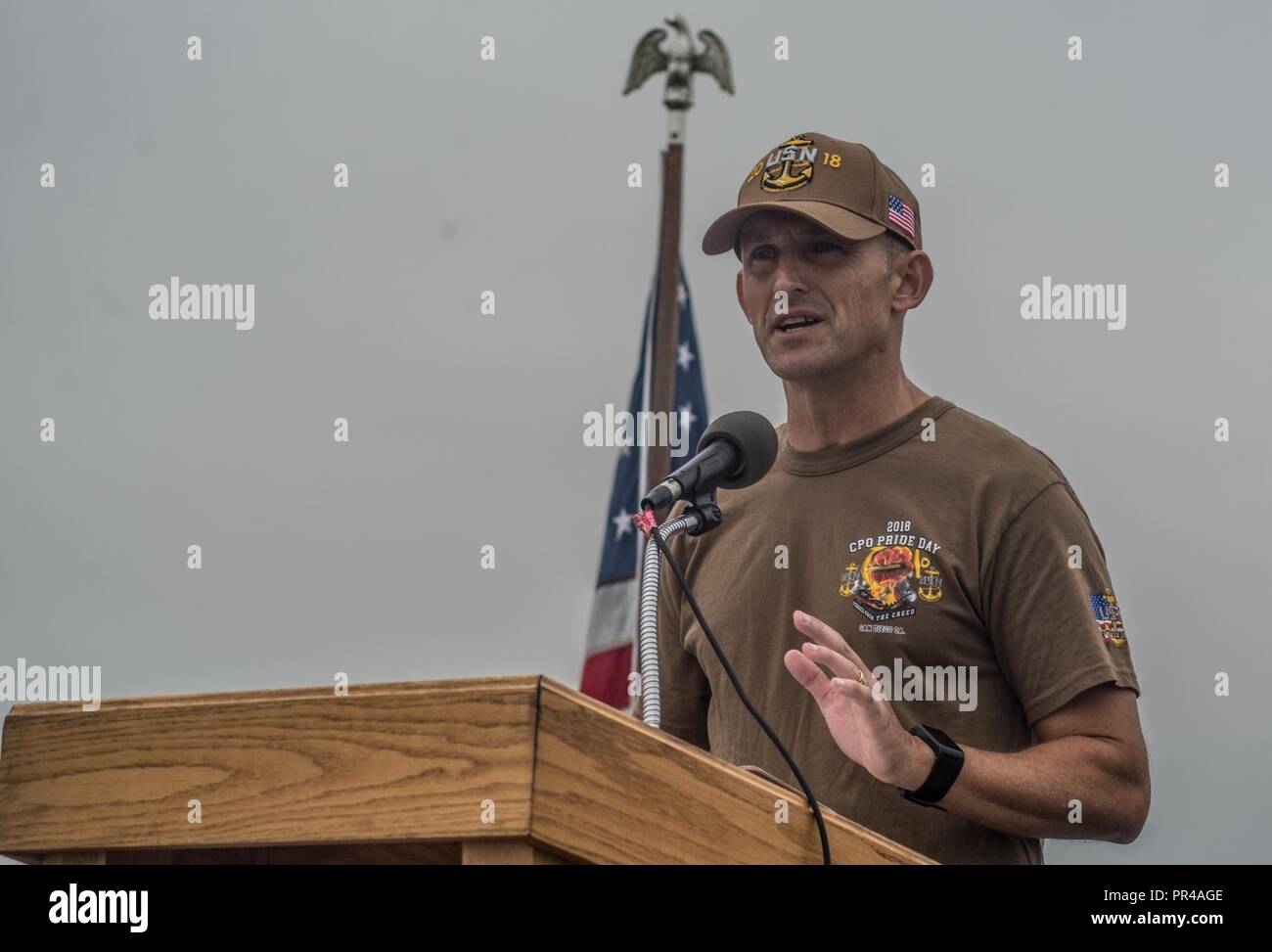 SAN DIEGO (Sept. 7, 2018) Command Master Chief Chris Fitzgerald of Navy ...