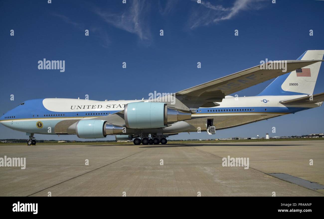 Air Force One landed at Joe Foss Field, Sioux Falls, S.D. Sept. 7, 2018 ...