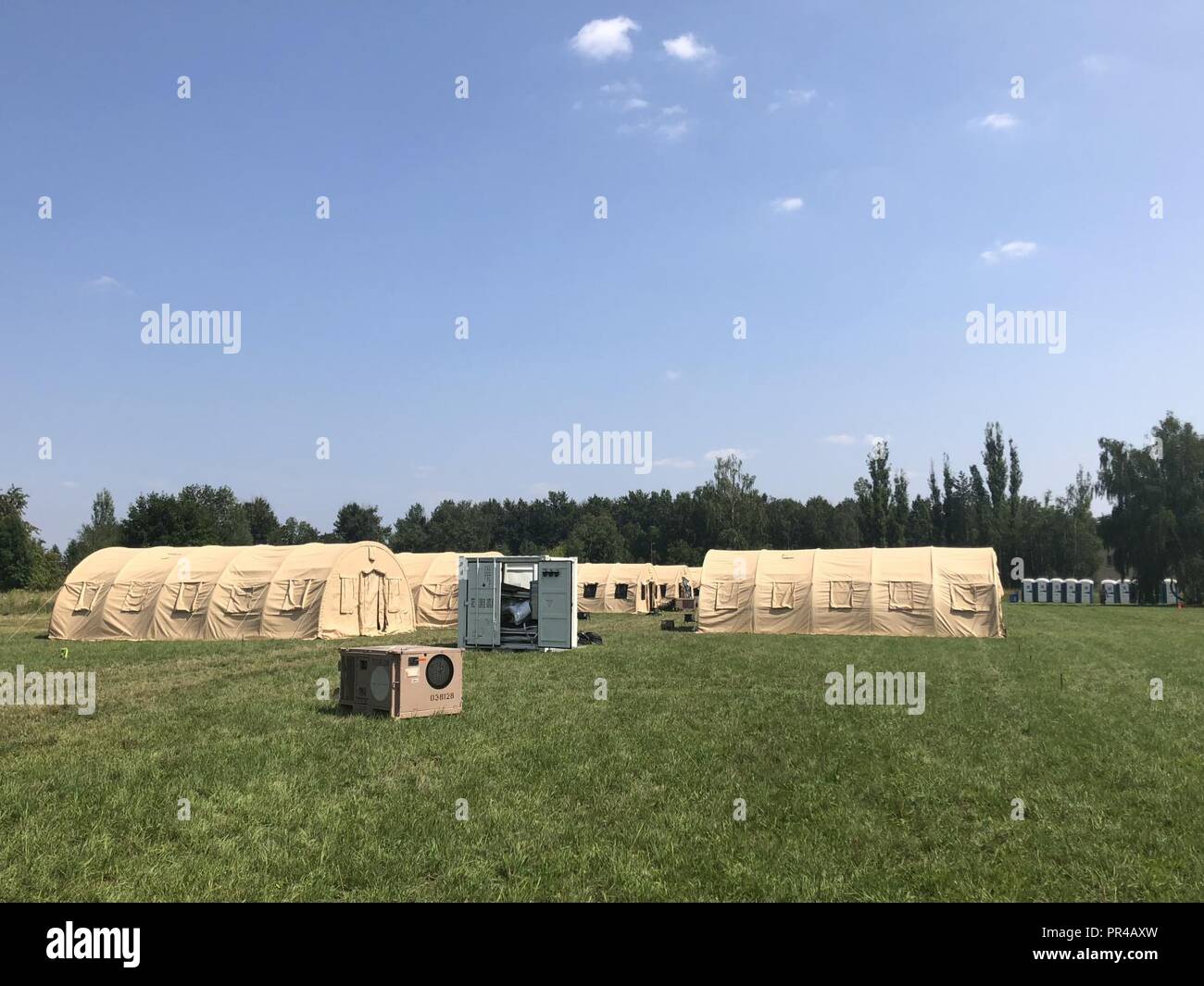 Airmen setup tent city during the Deployable Air Base System (DAPS ...