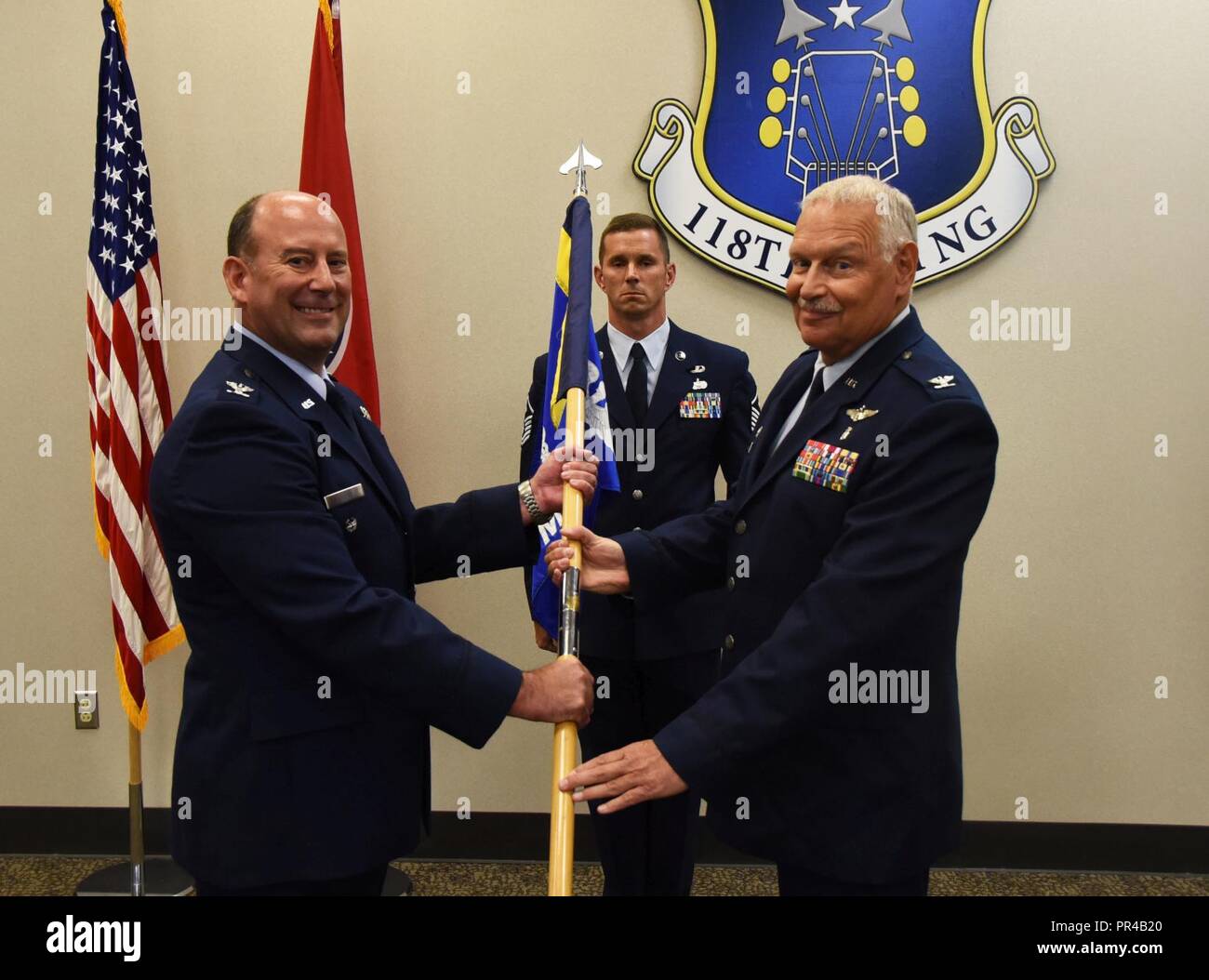 Col. Joseph Benson, outgoing commander of the 118th Medical Group ...