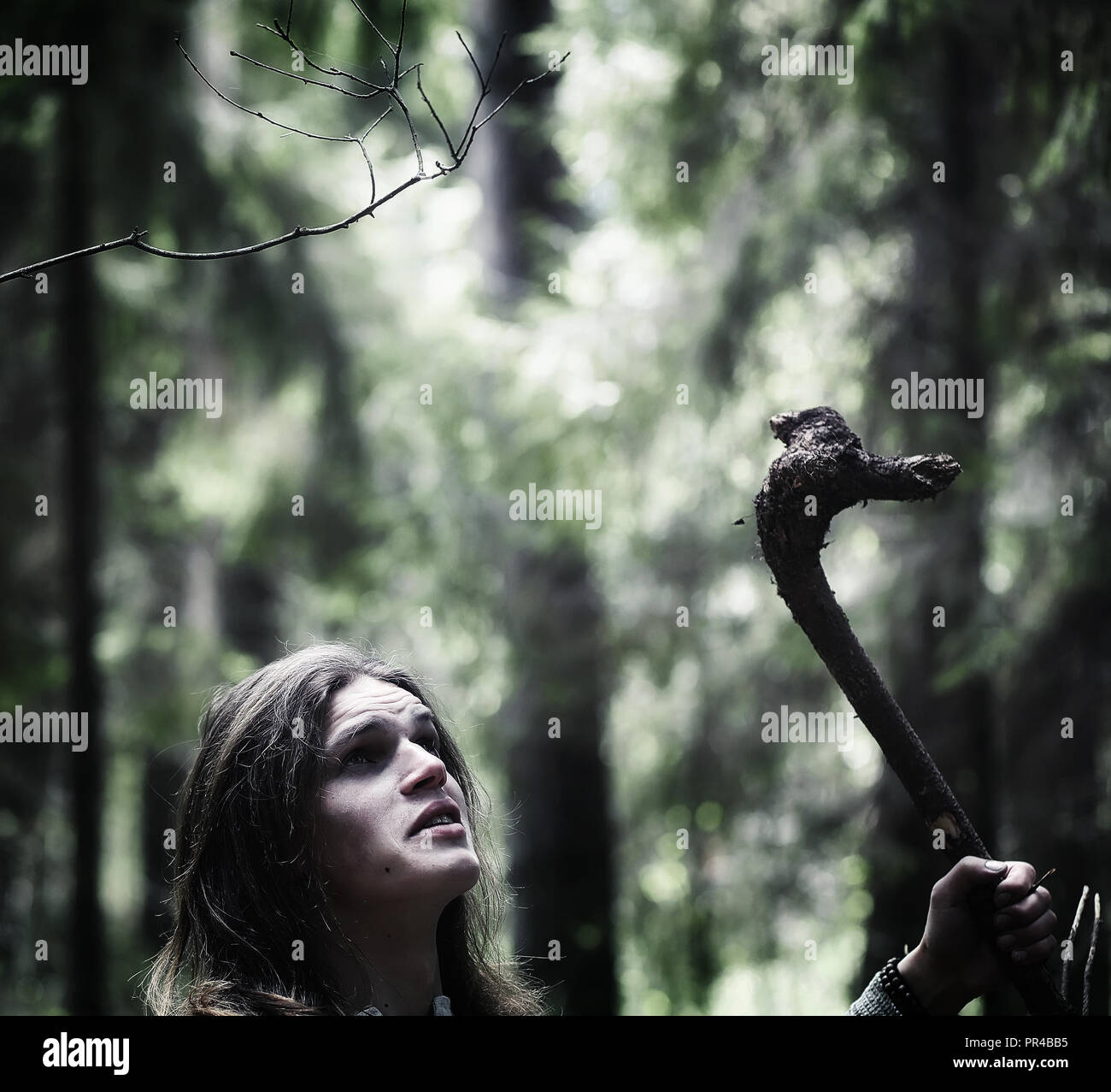 Fairy magician. A sorcerer with a glass sphere, a magical spell Stock ...